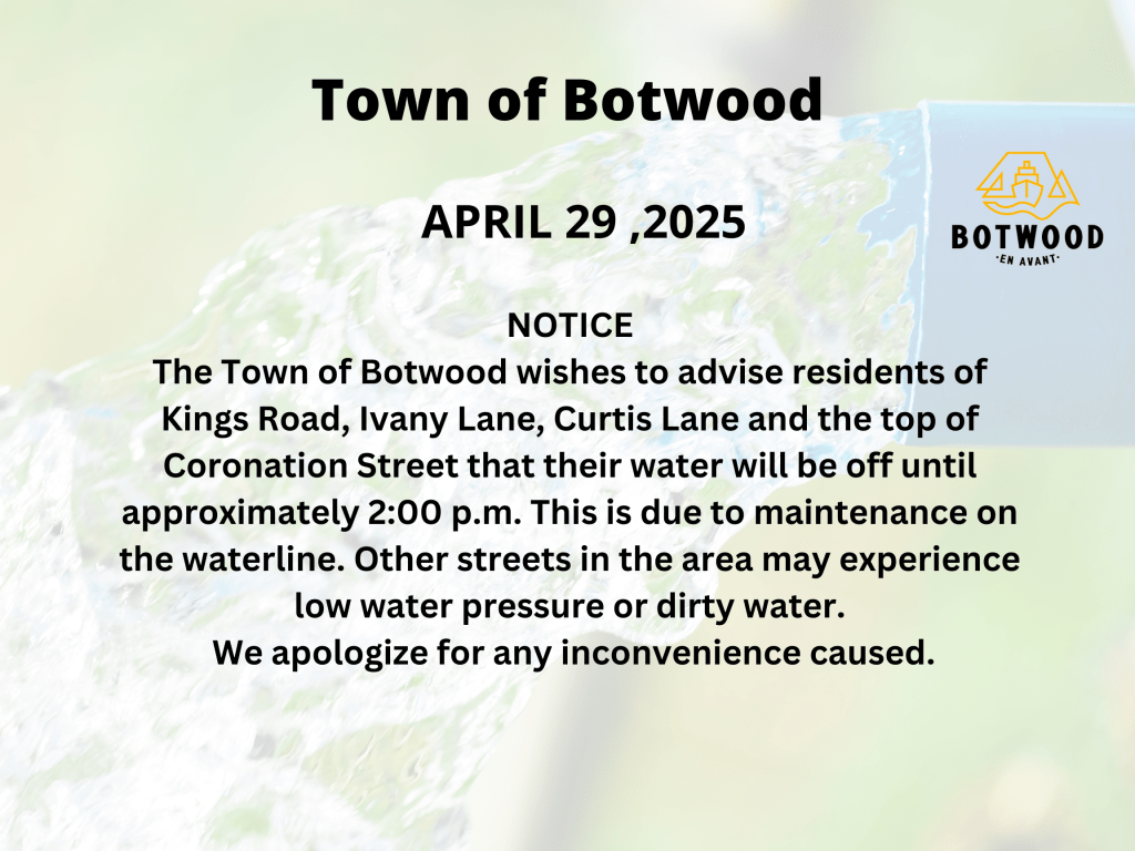 NOTICE – Town of Botwood, NL