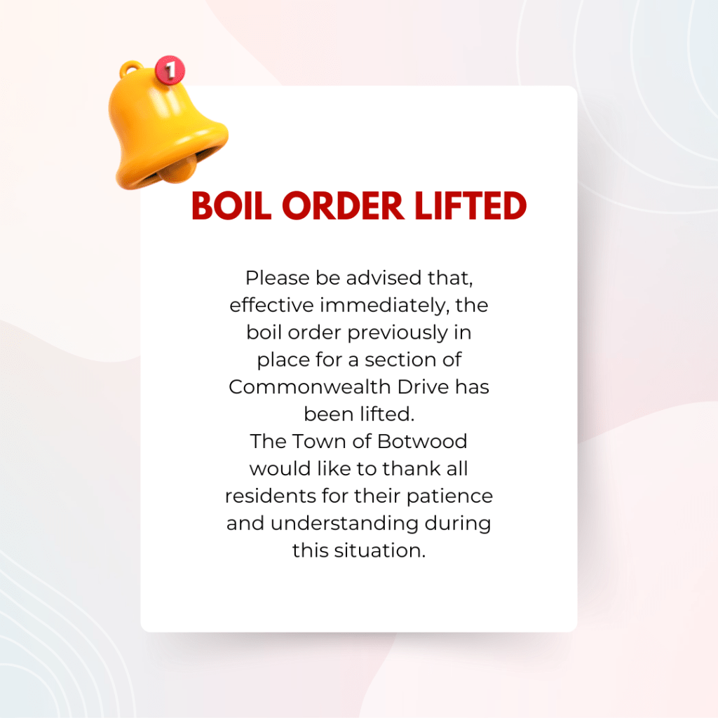 BOIL ORDER LIFTED – Town of Botwood, NL